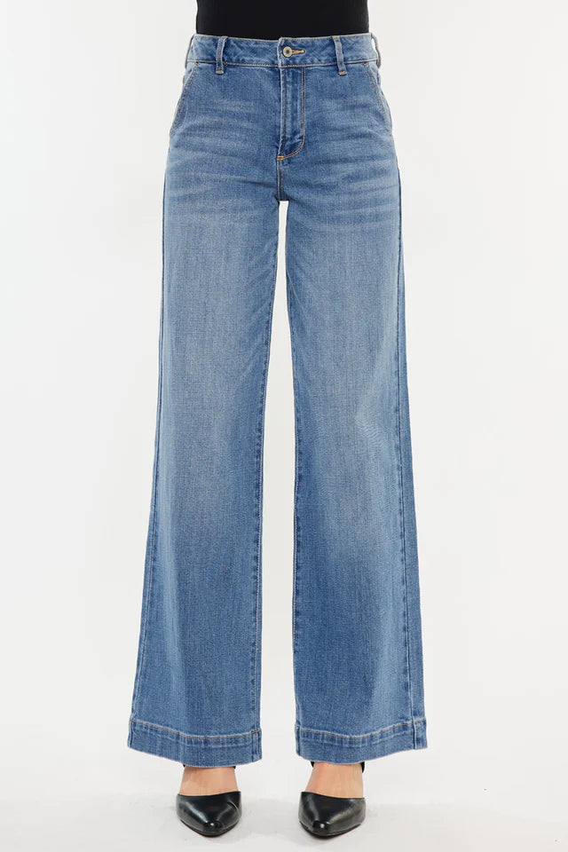 High Rise Light Wash Trouser – Spotted Gecko Clothing