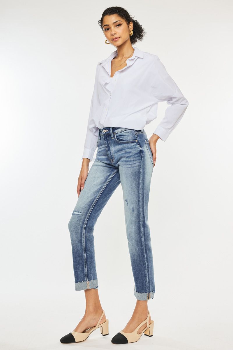 Michelle High Rise Slim Straight Jean – Spotted Gecko Clothing
